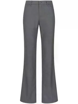 Etro Virgin Wool Straight-leg Trousers - Grey