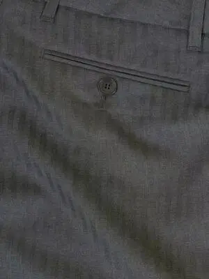 Etro Virgin Wool Straight-leg Trousers - Grey