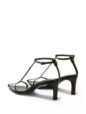 JIL SANDER High Leather Sandals - Black