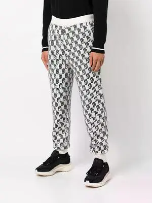 We11Done Monogram Intarsia-knit Track Pants