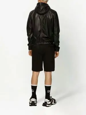 Dolce & Gabbana Hooded Leather Jacket