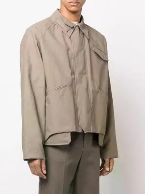 Fendi Asymmetric-hem Shirt Jacket