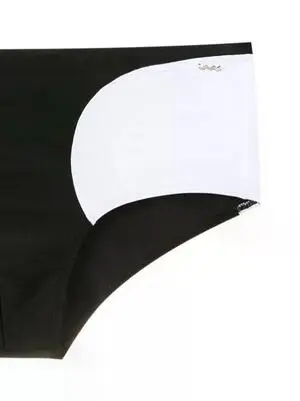 AMIR SLAMA Two-tone Slip-on Swim Trunks