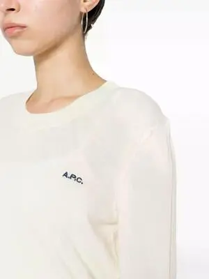 A.p.c. Logo-embroidered Jumper - Neutrals