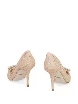 Dolce & Gabbana Rainbow Lace Brooch-detail Pumps - Neutrals