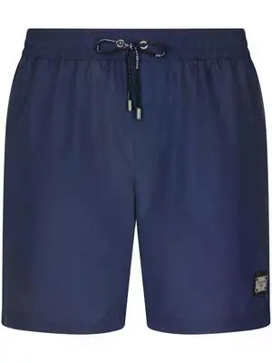 Dolce & Gabbana Logo-tag Swim Shorts - Blue