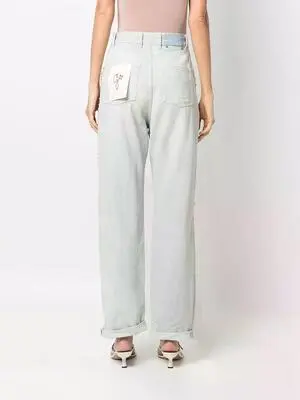 GOLDEN GOOSE Cabochon-crystal Bleached Jeans