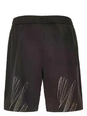 Off-White Scribble Diags Swim Shorts - Black