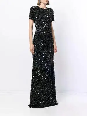Rachel Gilbert Nixie Sequin-embellished Gown - Black