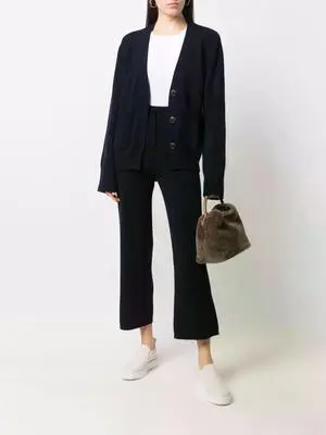 LISA YANG Danni V-neck Knitted Cardigan - Blue