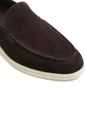 SCAROSSO Ludovica Suede Loafers - Brown
