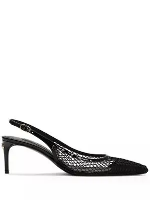 Dolce & Gabbana Fishnet-detail Pointed-toe Pumps