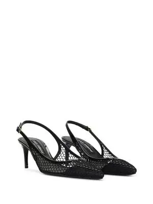 Dolce & Gabbana Fishnet-detail Pointed-toe Pumps
