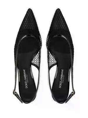 Dolce & Gabbana Fishnet-detail Pointed-toe Pumps
