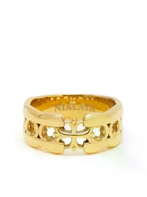 NIALAYA JEWELRY Cross Band Ring - Gold