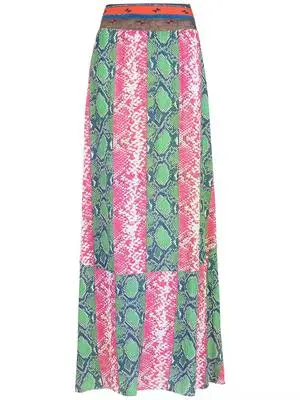 AMIR SLAMA Patchwork-panelled Maxi Skirt
