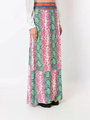 AMIR SLAMA Patchwork-panelled Maxi Skirt