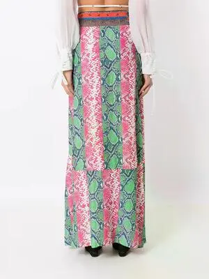AMIR SLAMA Patchwork-panelled Maxi Skirt