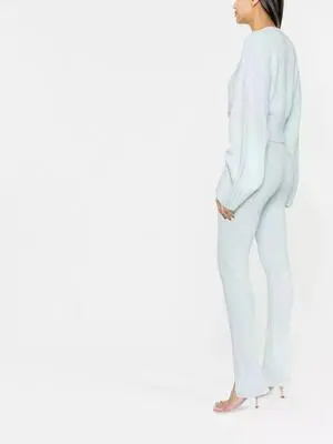 ROTATE BY BIRGER CHRISTENSEN Flared-cuff Knitted Trousers