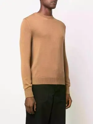 BALLANTYNE Crew Neck Wool Sweatshirt - Neutrals