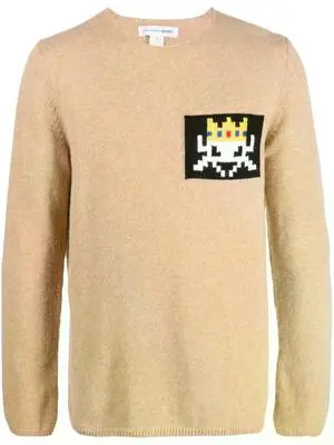 Comme Des Garçons Graphic-print Sweatshirt - Neutrals