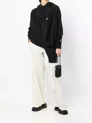 Anrealage Draped Drawstring Hoodie - Black