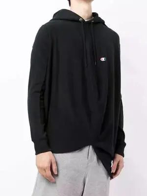 Anrealage Draped Drawstring Hoodie - Black