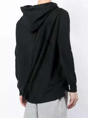 Anrealage Draped Drawstring Hoodie - Black