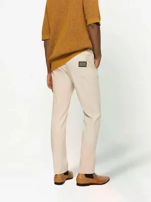 Dolce & Gabbana Tailored Trousers With Logo Plaque