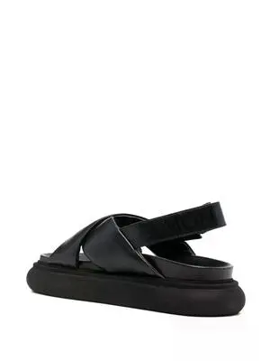 Moncler Cross-strap Leather Sandals