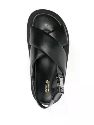 Moncler Cross-strap Leather Sandals