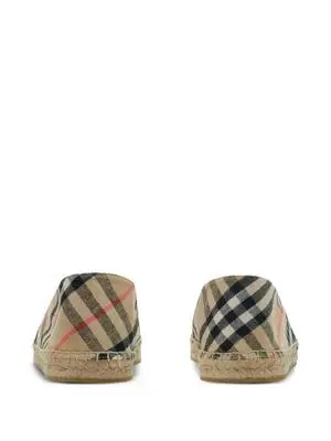 Burberry Check Espadrilles - Neutrals