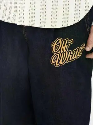 Off-White 90s Logo-appliqué Straight-leg Jeans