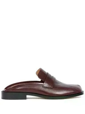 MAISON MARGIELA Tabi Leather Mules - Red