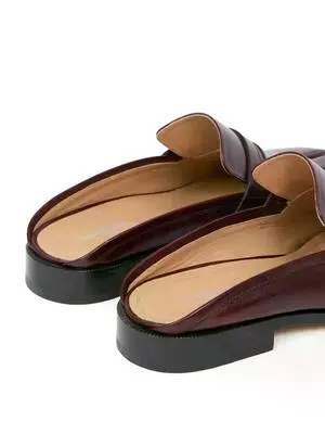 MAISON MARGIELA Tabi Leather Mules - Red