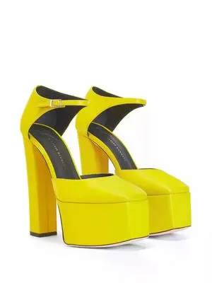 GIUSEPPE ZANOTTI 150mm Bebe Platform Pumps - Yellow