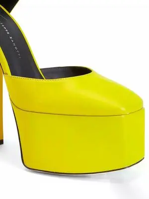 GIUSEPPE ZANOTTI 150mm Bebe Platform Pumps - Yellow