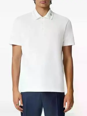 Versace Medusa-embroidered Cotton Polo Shirt