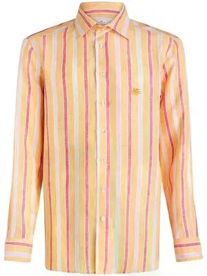 Etro Pegaso-embroidered Striped Shirt