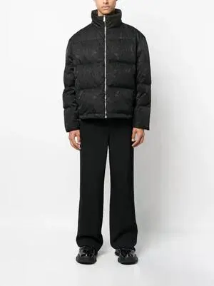 Versace Barocco Silhouette Jacquard Puffer Jacket