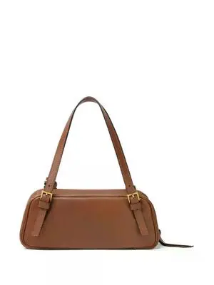 Versace Tag Bowling Shoulder Bag - Brown