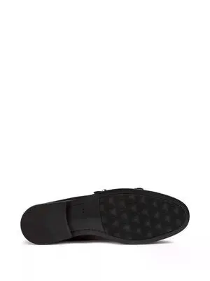 DOUCAL'S Leather Double-buckle Monk Shoes - Brown