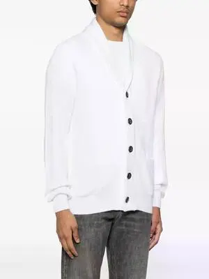 Brunello Cucinelli Ribbed Cardigan - White
