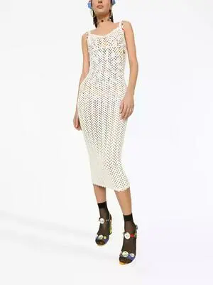Dolce & Gabbana Crochet-knit Midi Dress