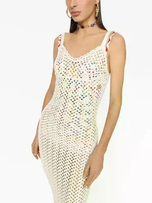 Dolce & Gabbana Crochet-knit Midi Dress