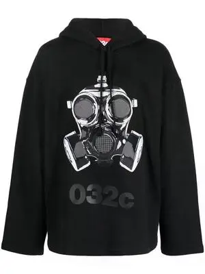 032C Graphic-print Drop-shoulder Hoodie