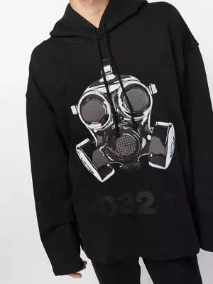 032C Graphic-print Drop-shoulder Hoodie