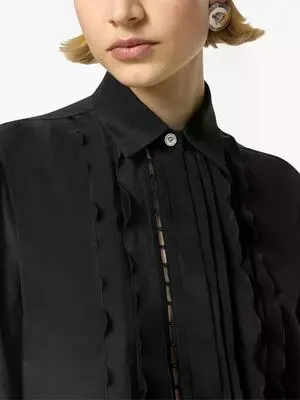 Versace Ruffled Silk Shirt