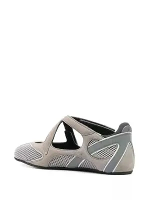 Attico Logo Detail Ballet Flats - Grey