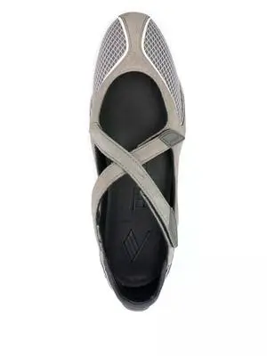 Attico Logo Detail Ballet Flats - Grey